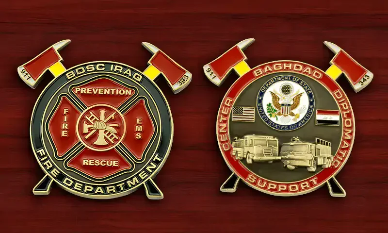 Custom Firefighter Dept. & Station / EMS Challenge Coins - U.S. DOD ...